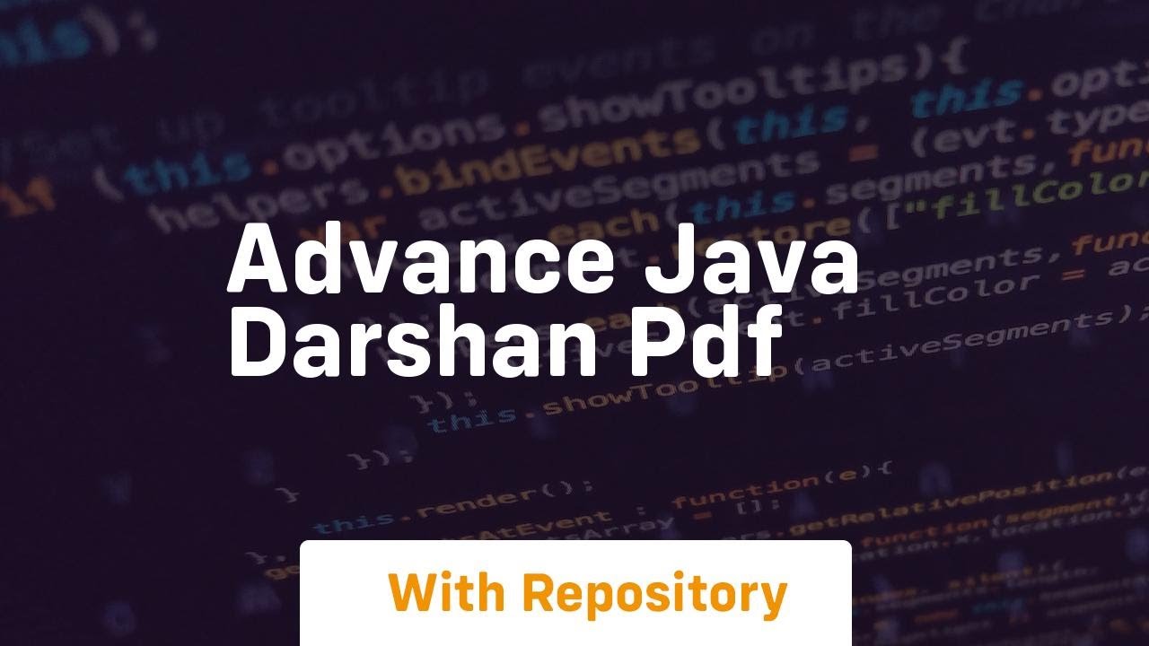 advance java darshan pdf