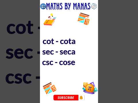FULL FORM OF COT, SEC, CSC 😍#maths #MATHSFUN#shorts #viral