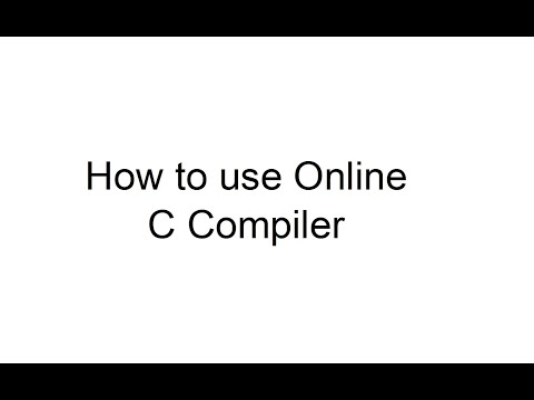 How to use Online C Compiler