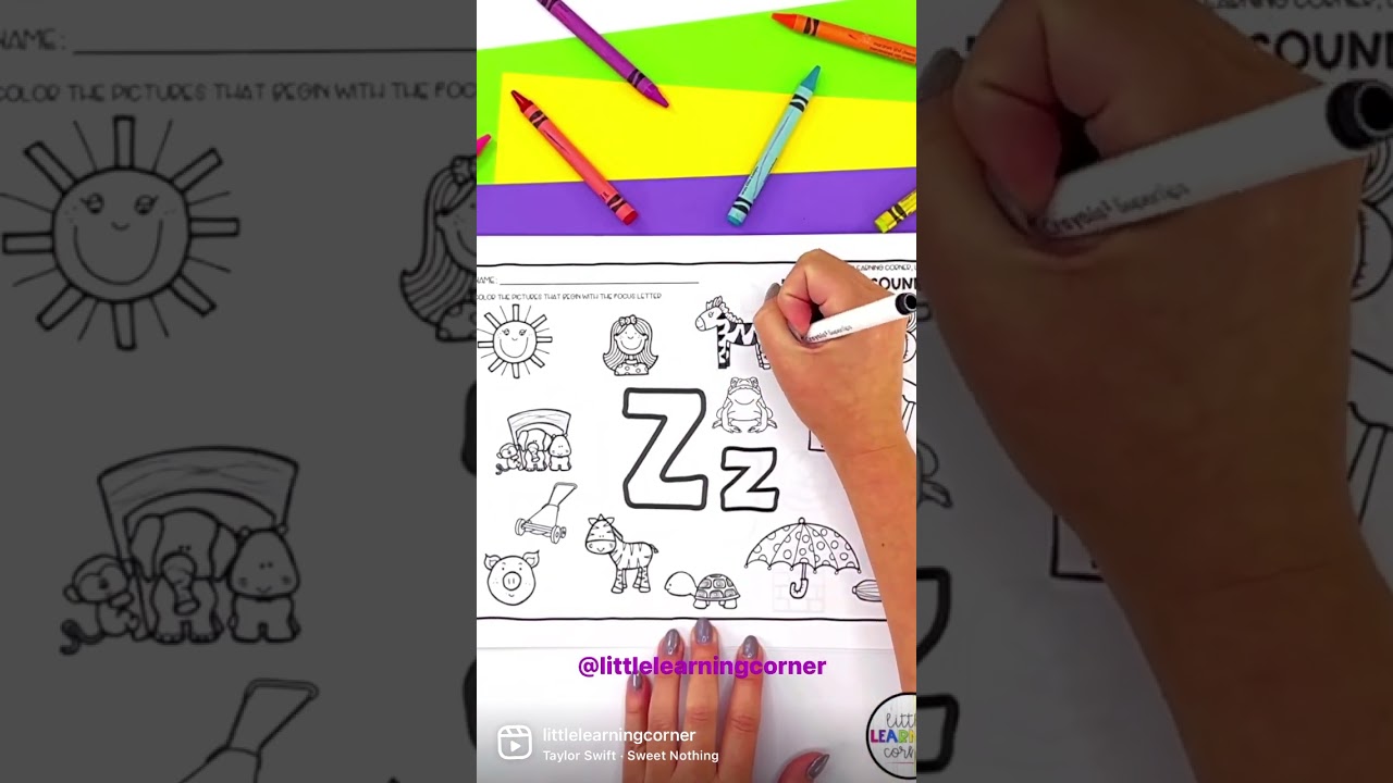 Beginning Sounds Coloring Sheets