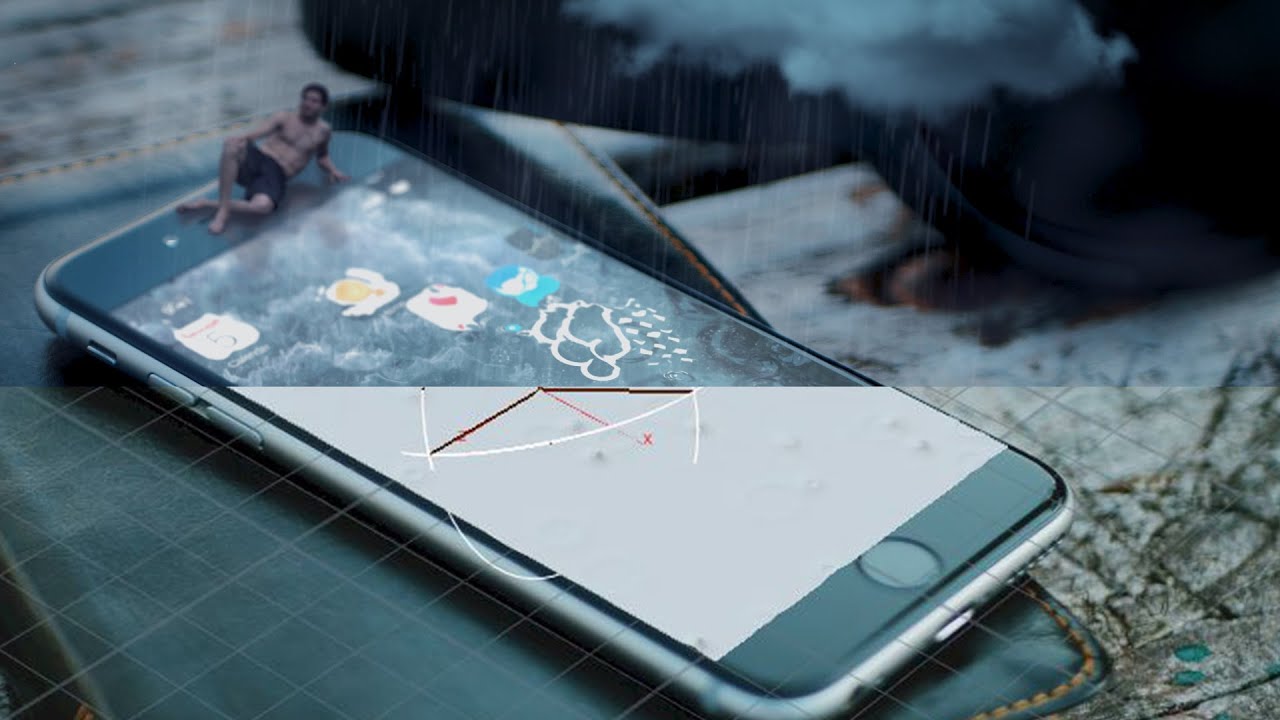 Ripple & Rains | Houdini | After effects | Element 3D