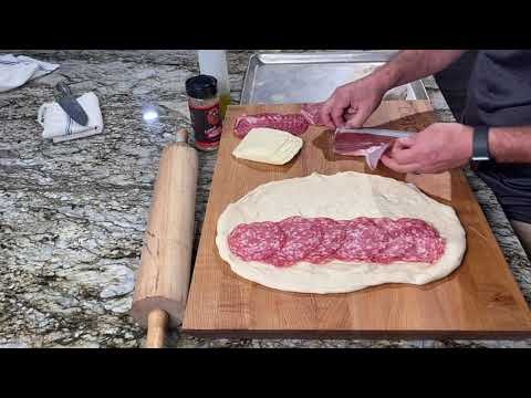 Biggest Pizza Roll ever AKA "Italian Meat Stromboli" on the recteq RT-590