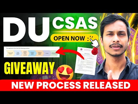 Du csas portal registration 2025 UG | GIVEAWAY 😍 | Delhi University UG Admission Process 2025