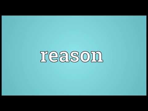 reason meaning in English