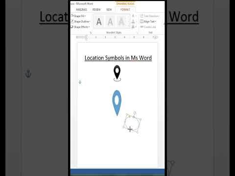 Location Symbol in ms word | Shortkey for symbols in ms word