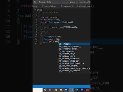 C++ program to calculate GST price by very short code????#shorts .
