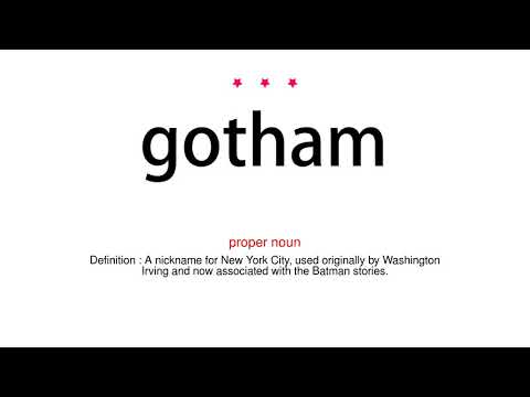 How to pronounce gotham - Vocab Today