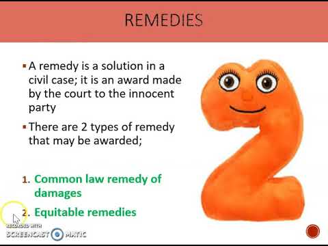 Remedies in contract law