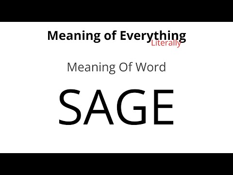 Meaning of Word - Sage Meaning