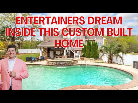 Custom home with a one of a kind backyard in Anniston Alabama