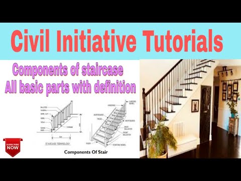 Stair components with all parts and definition
