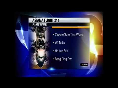Asiana Airlines fake pilot name meme (original)