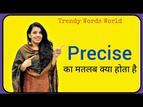 Precise meaning in hindi/ precise ka matlab kya hota hai