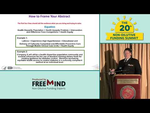 NIMHD Presentation by CDR Michael Banyas, Non-Dilutive Funding Summit