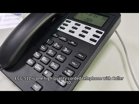 EAST LINE ECG-511 Wired Telephone: Ultimate Office Phone with Speed Dial, LCD, & LED Features