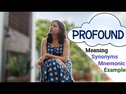 #65 Profound | Meaning and Synonyms | Vocabulary | CAT GRE GMAT AFCAT CDS SSC Bank-PO
