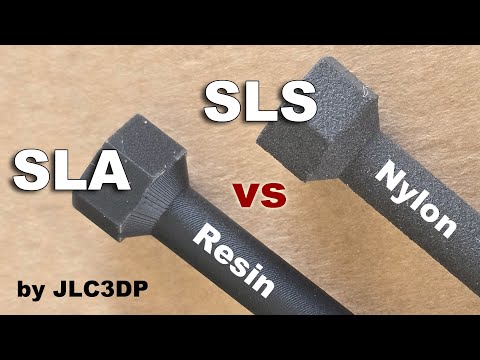 SLA vs SLS 3D printing (JLC Black Resin vs Nylon) by JLC3DP