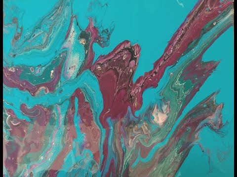 Acrylic Pour - Blue Negative Space