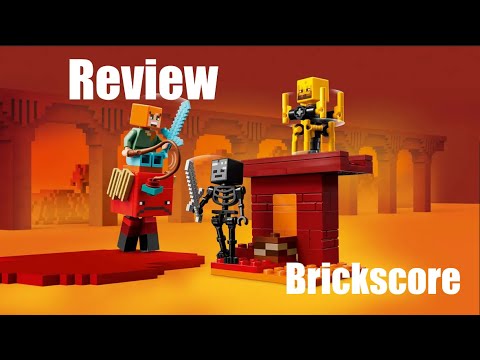 The Nether Lava Battle Review and Speed Build - Lego Minecraft