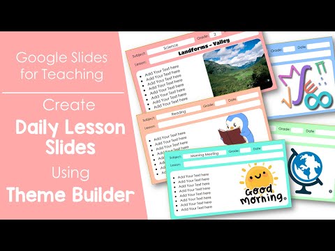 Google Slides for Teaching Daily Lesson Slides | Theme Builder (English) #GoogleSlidesForTeachers