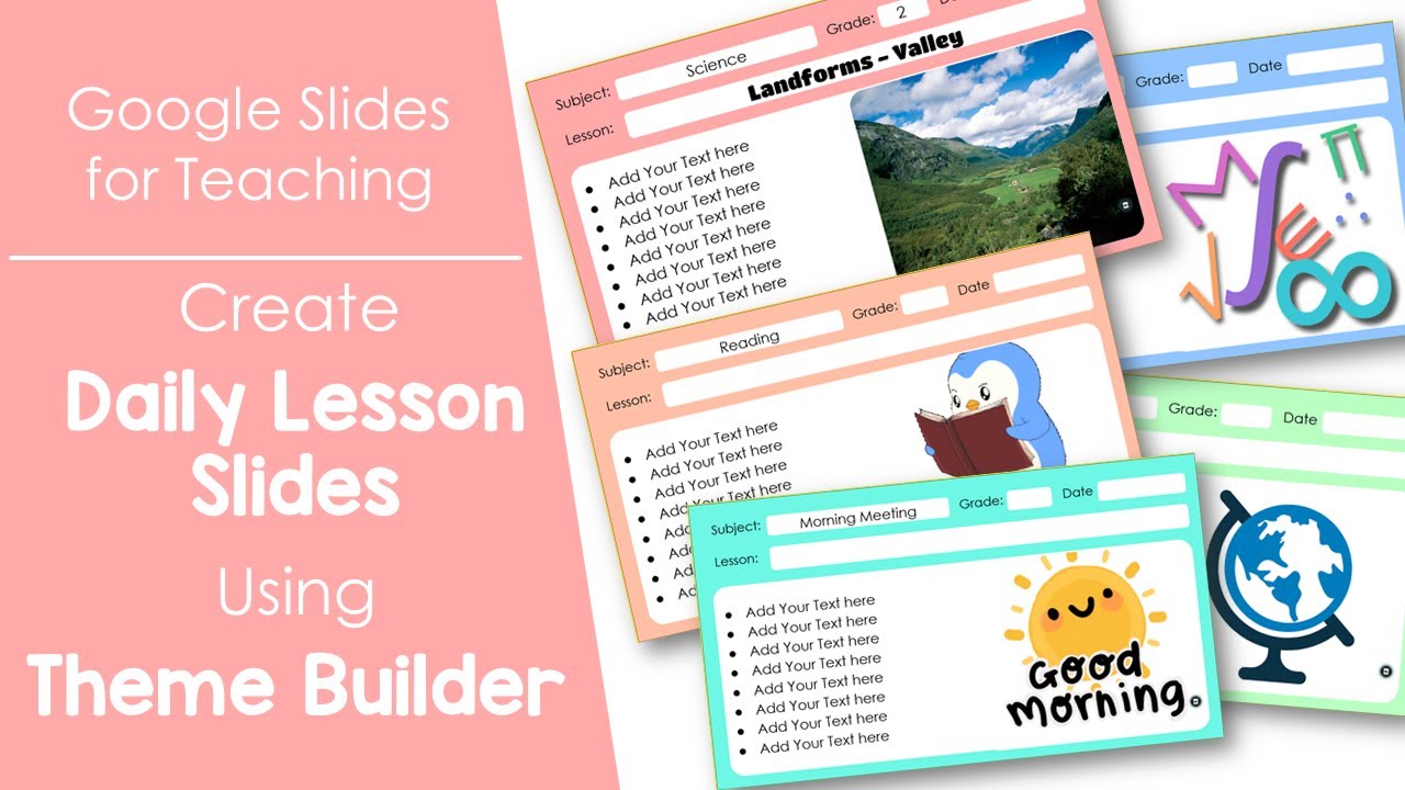 Google Slides for Teaching Daily Lesson Slides | Theme Builder (English) #GoogleSlidesForTeachers