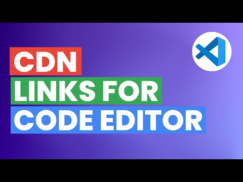 How to Auto Import CDN Links in Code Editor | How to Add CDN Links
