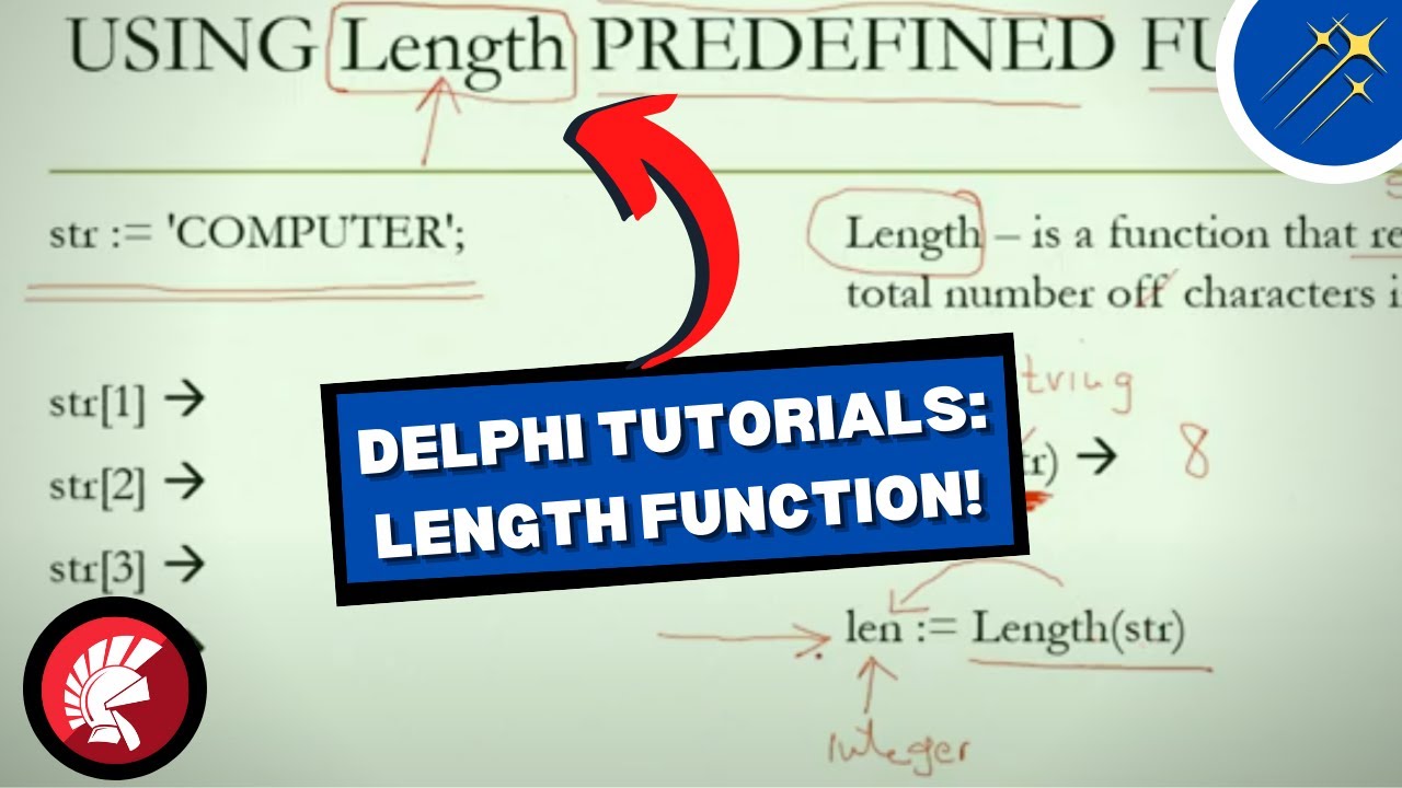 Delphi Coding Tutorials: String Length Function! | Beginner's Guide To Coding