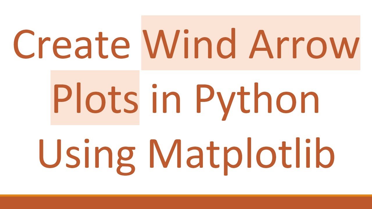 Create Wind Arrow Plots in Python Using Matplotlib