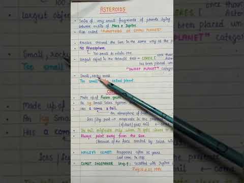 Asteroids, Comets, Meteorites || World Geography || Handwritten Notes || An Aspirant !