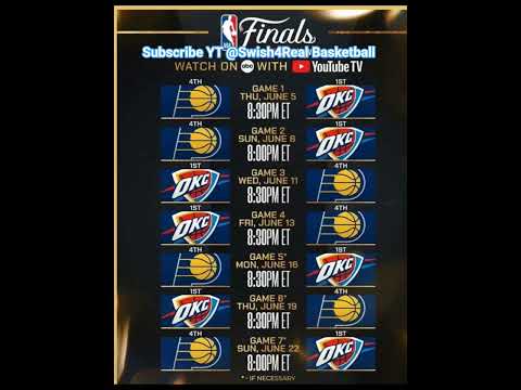 2025 NBA Finals schedule. #nba #thunder #pacers @swish4realbasketball