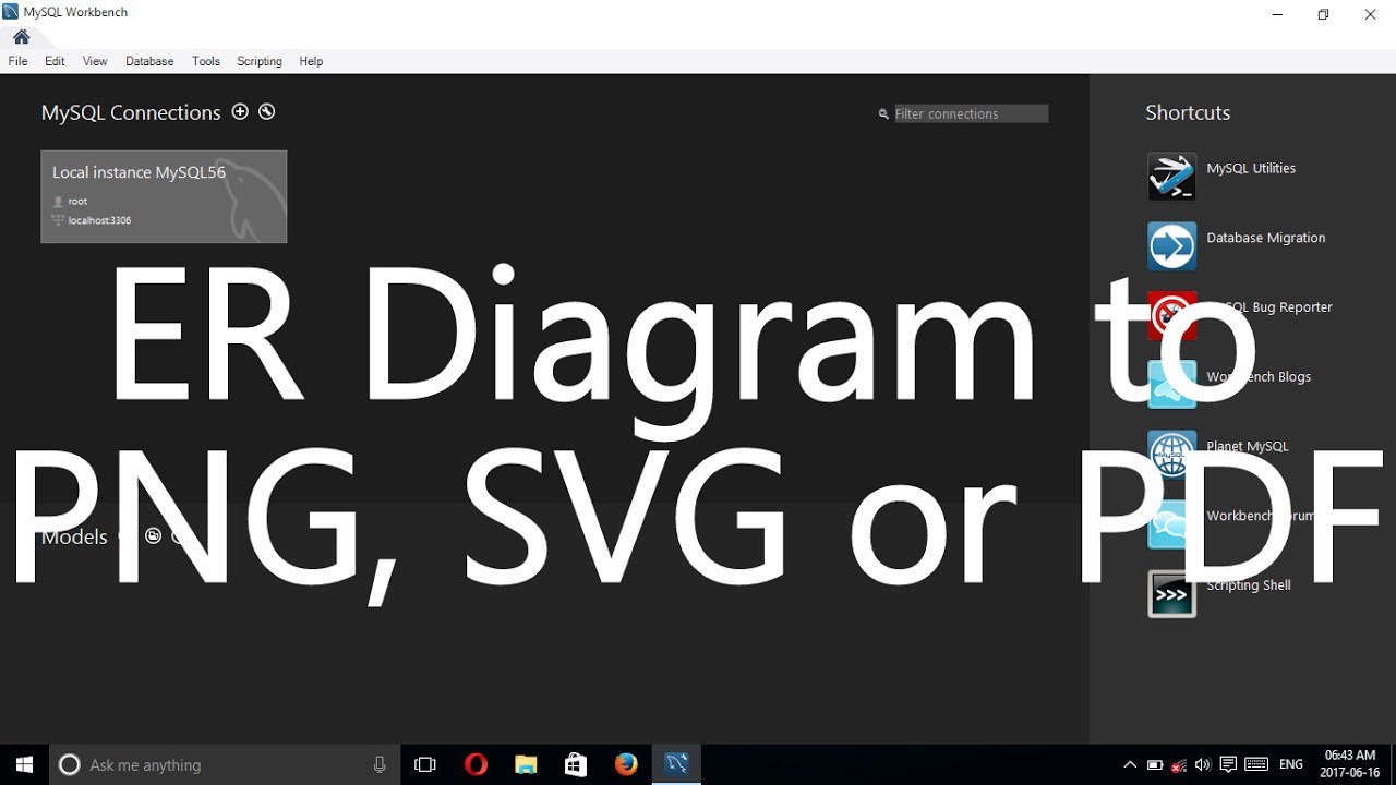 How to ER Diagram export as PNG, SVG or PDF file | MySQL Workbench Tutorial (2020)