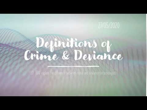GCSE Crime & Deviance Lesson 1 - Definitions