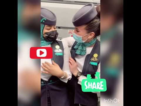 #air hostess in #viral clips #airplane #flynas #Saudi Arabia #jeddah #plz_subscribe_my_channel