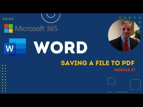 Microsoft Word Tutorial - Converting Documents to PDF - Module 26 of 39