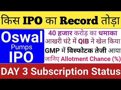 Oswal Pumps IPO | Oswal Pumps IPO GMP Subscription Allotment Review | IPO News | Stock Market Tak