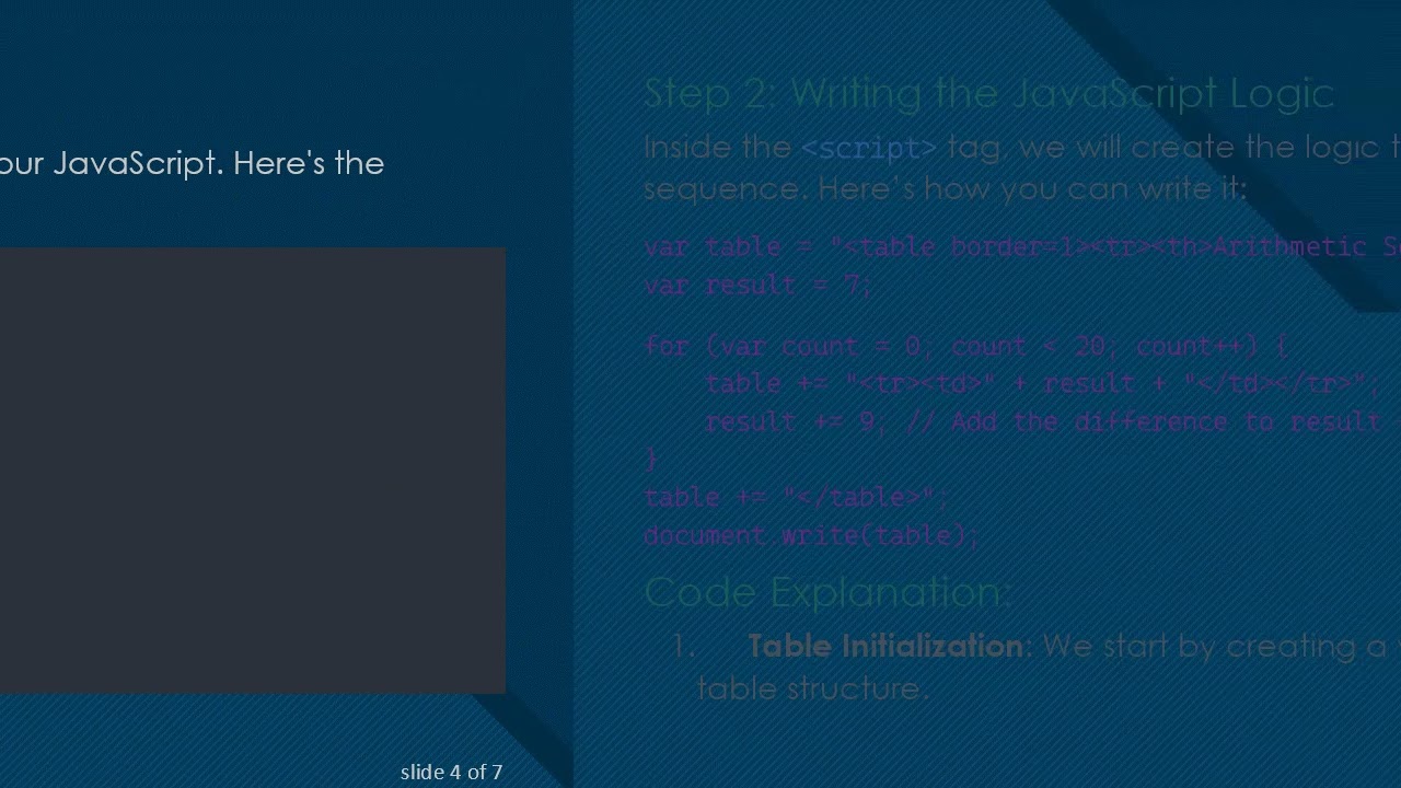 Creating an Arithmetic Sequence in JavaScript: A Step-by-Step Guide
