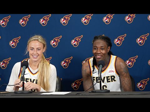Fever win 3 straight: Cunningham, Howard, White postgame after beating Sun; Caitlin Clark update