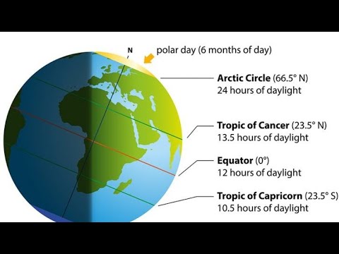 What are the tropics and the polar circles? What is the equator?