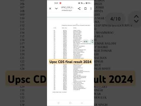 UPSC cds final result 2024 ! #upsccdsresult #upsc2024 #upsc #upscmotivation #winnermindset