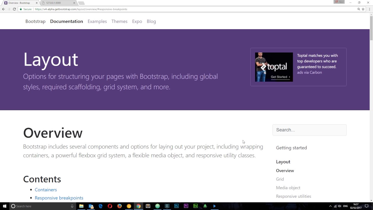 Bootstrap 4 Tutorial #4 - Containers