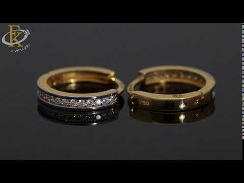 Gold Clip on Hoop Earrings 18KT