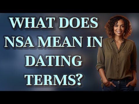What does NSA mean in dating terms?