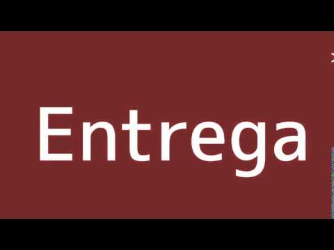 How to say Delivery in Spanish