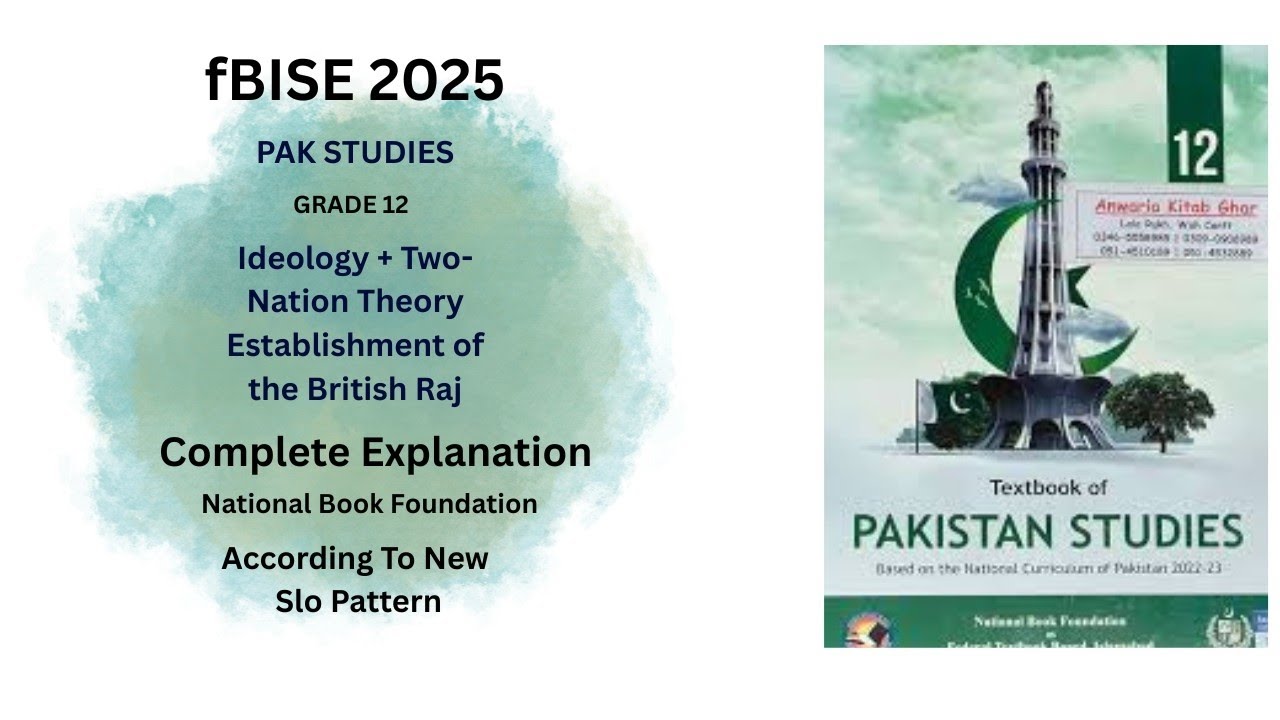 Ideology & Two-Nation Theory | Establishment of British Raj | Class 12 Pak Studies FBISE 2025