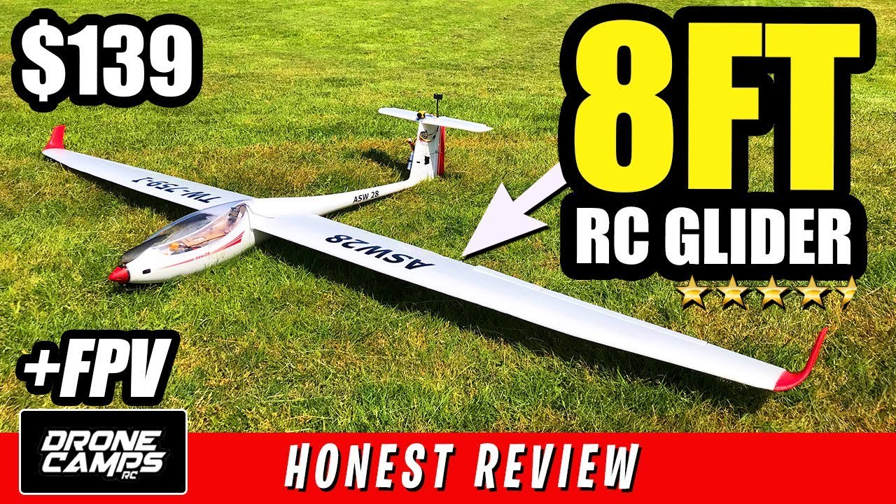 8FT RC GLIDER! - Volantex ASW28 V2 - Full Review, Flights, and FPV Setup