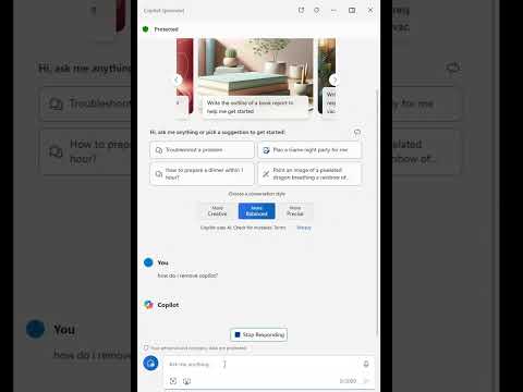 I ask Microsoft Copilot how to Uninstall Copilot #copilot #ai #support