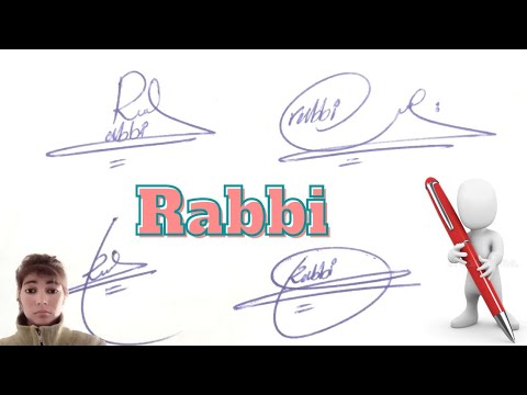 Rabbi wonderful signature style
