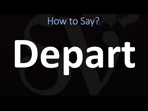 How to Pronounce Depart? (CORRECTLY)