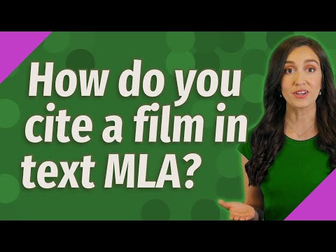 How do you cite a film in text MLA?