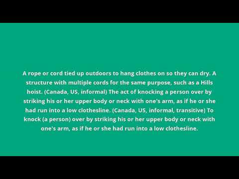 what is the meaning of clothesline